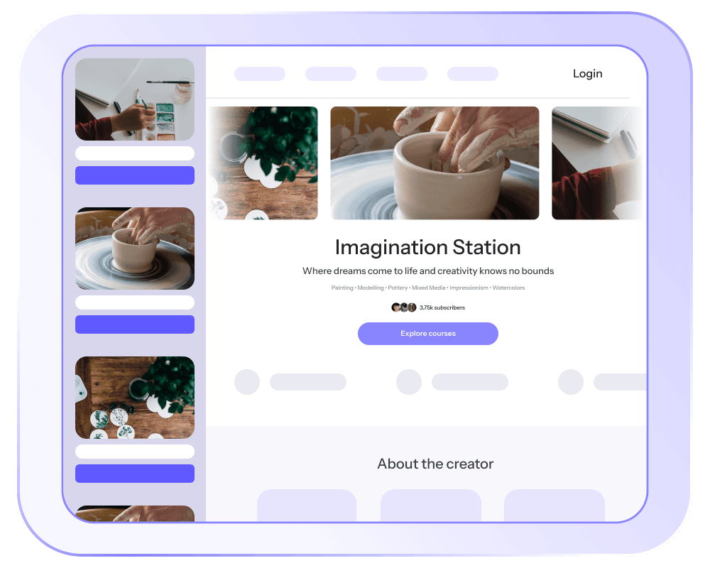 No code website builder for creators - Graphy